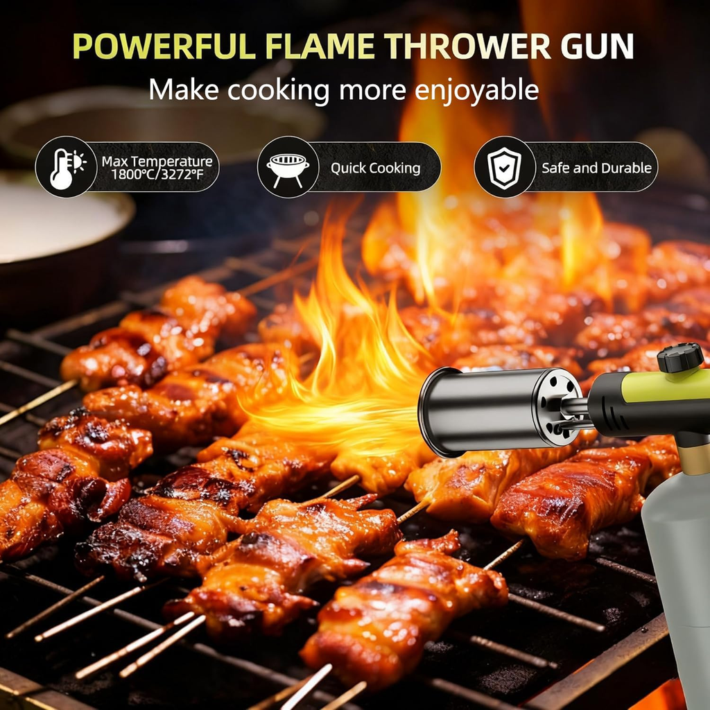Instant High-Heat Propane Torch – One-Touch Ignition, Adjustable Flame ...