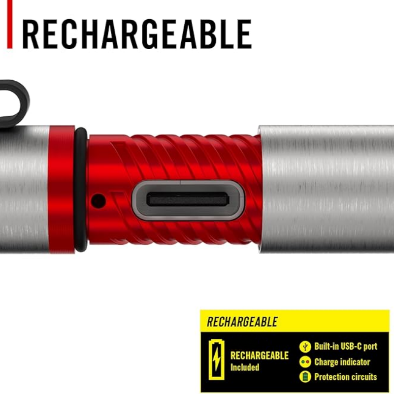 Ultra-Bright Stainless Steel Rechargeable Pocket LED Light for Precisi ...